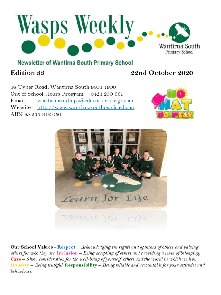 Fillable Online wantirnasouthps vic edu Kinder / Prep Transition ...