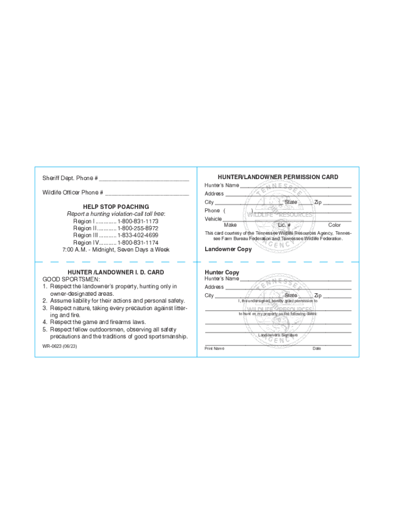Fillable Online Example Hunter Permission Request Card Example Hunter fillable-online-example-hunter-permission-request-card-example-hunter