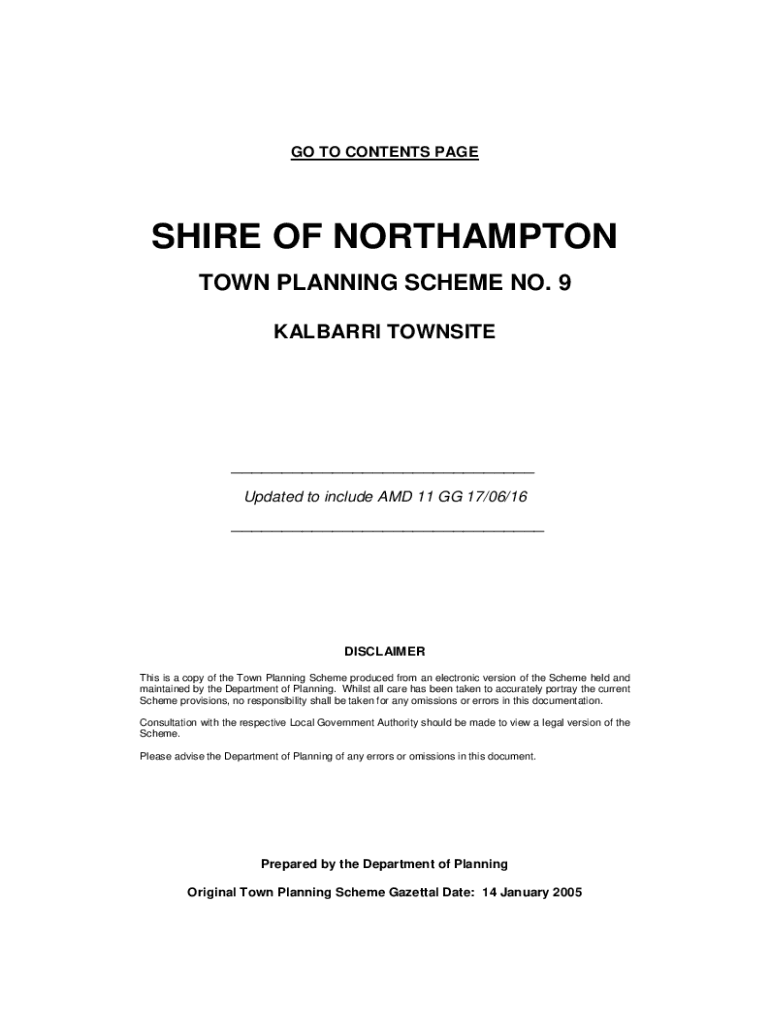Fillable Online shire of northampton - town planning scheme no. 9 Fax Email Print - pdfFiller