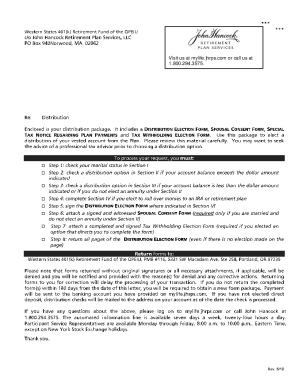 Fillable Online Retirement plan distribution request form Fax Email ...