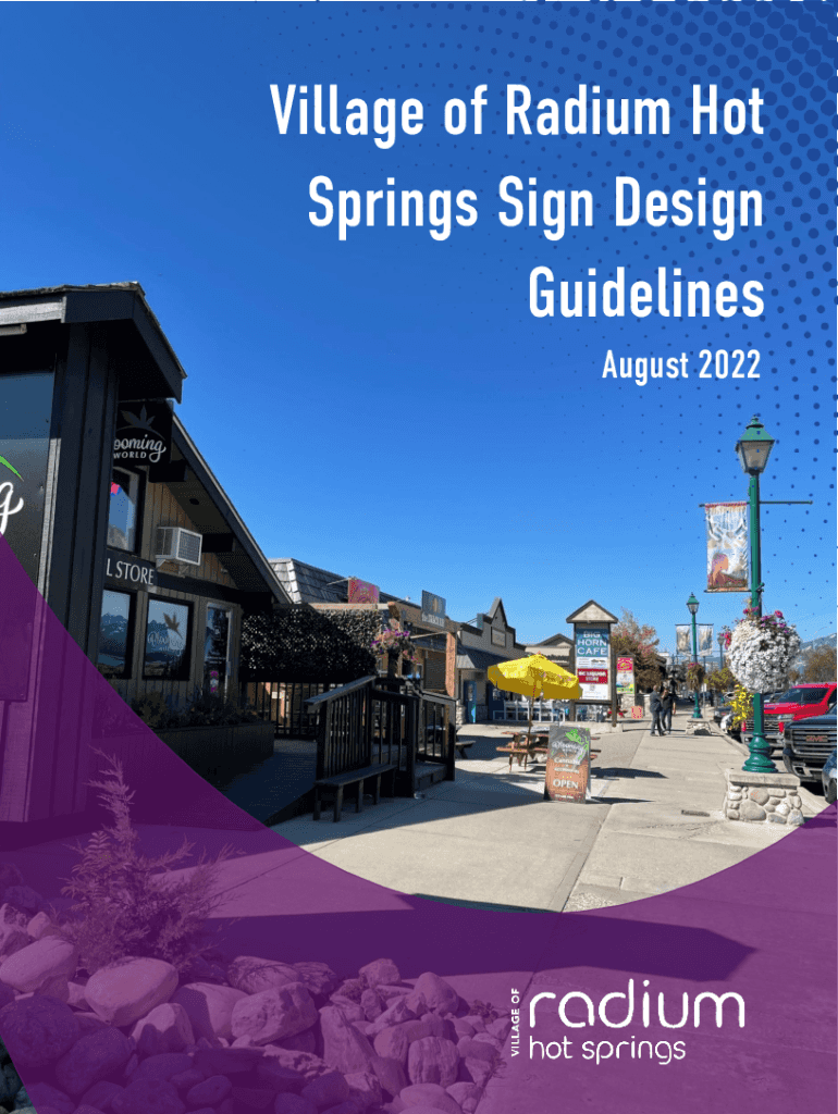 Fillable Online Village of Radium Hot Springs Sign Design Guidelines ...