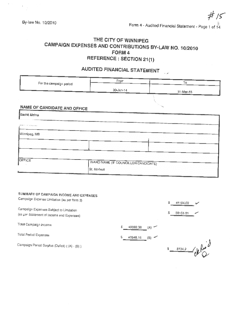 Fillable Online SECTION 21(1) AUDITED FINANCIAL STA Fax Email Print - pdfFiller