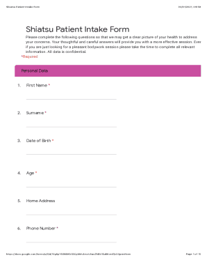 Fillable Online ADULT PATIENT MEDICAL INTAKE FORM None None ... Fax ...