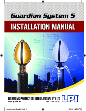 Fillable Online GUARDIAN PLUS Installation Manual Fax Email Print ...