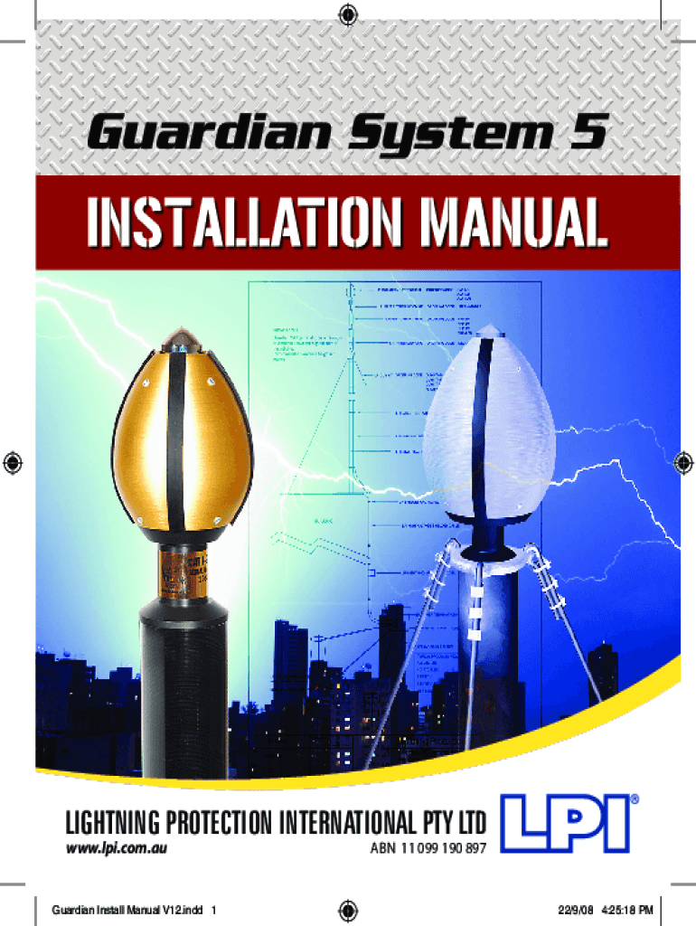 Fillable Online GUARDIAN PLUS Installation Manual Fax Email Print ...