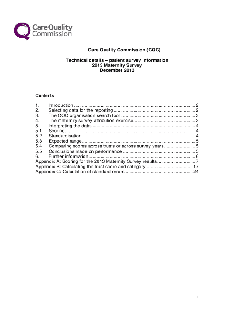 Fillable Online Care Quality Commission (CQC) Technical details Fax ...