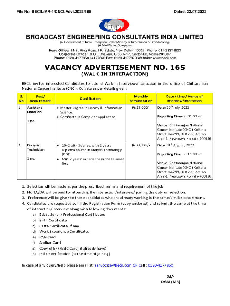 Fillable Online Advertisement No. 96 Fax Email Print - pdfFiller