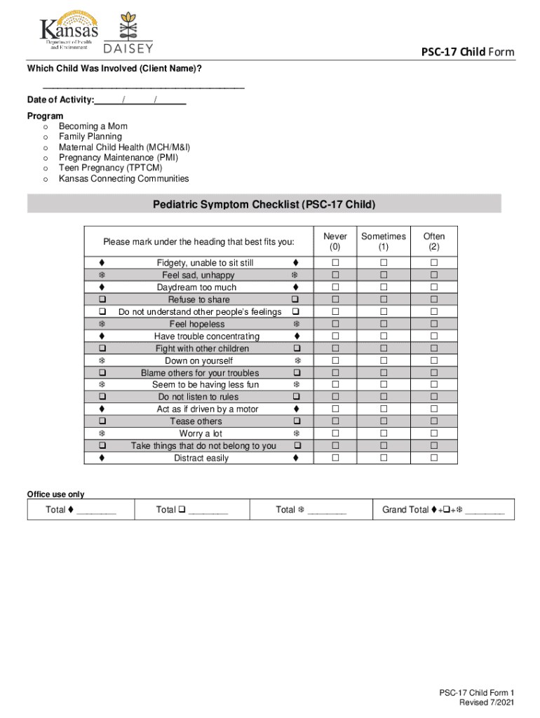 Fillable Online PSC-17 Child Form Fax Email Print - pdfFiller