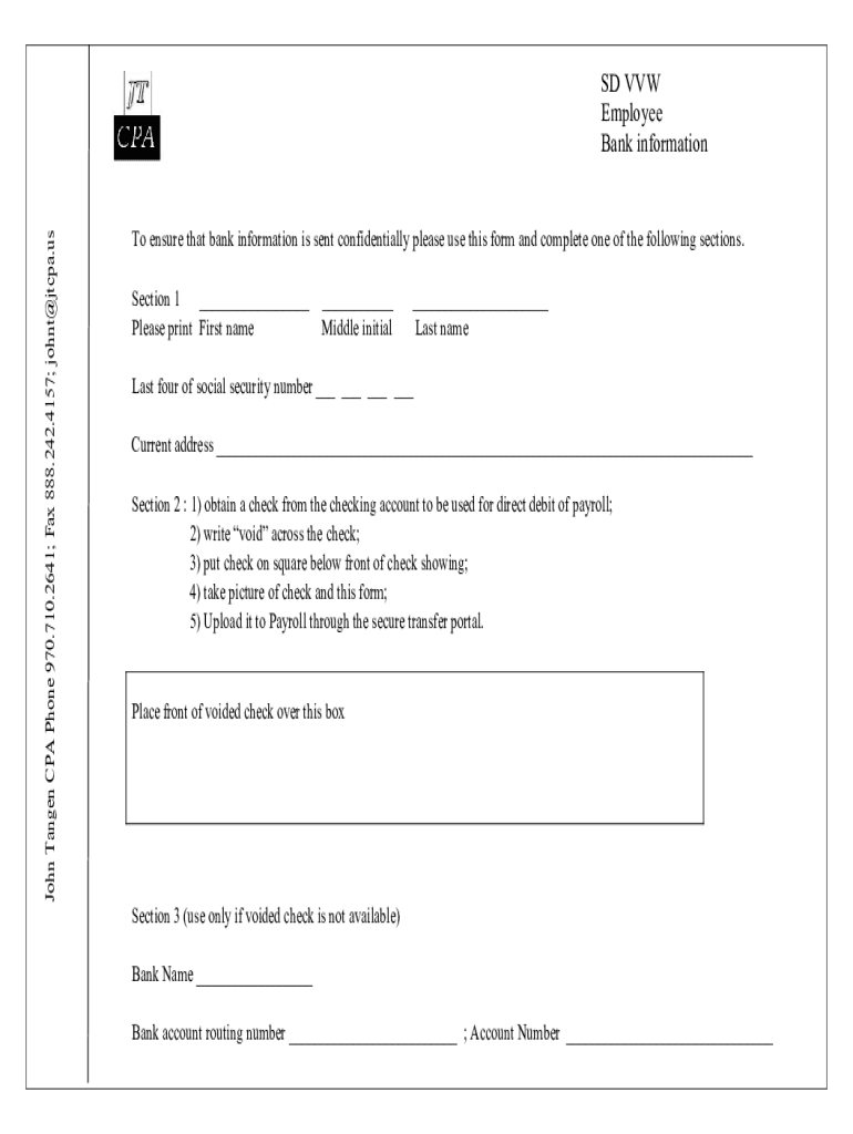 Fillable Online John Tangen CPA, Accounting and Tax services Fax Email ...