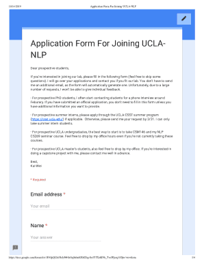Fillable Online web cs ucla Application Form For Joining UCLA- NLP Fax ...