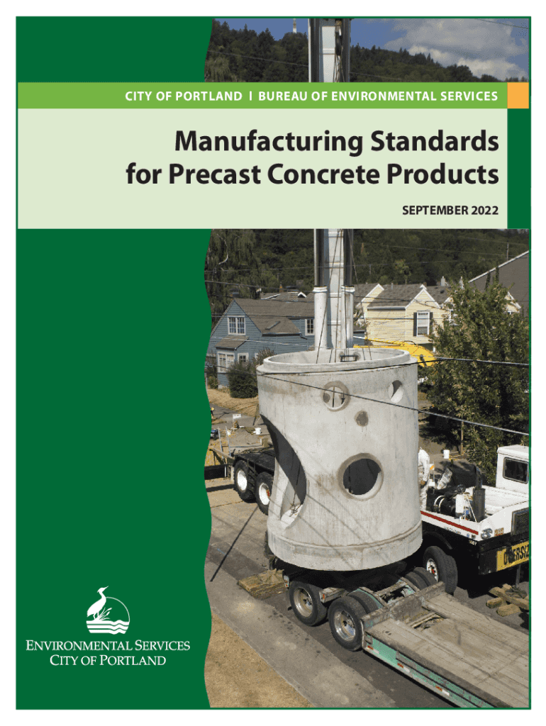 Fillable Online Manufacturing Standards for Precast Concrete Products ...