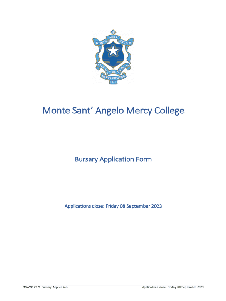 Fillable Online 2024 Bursary Application Form .docx Fax Email Print ...