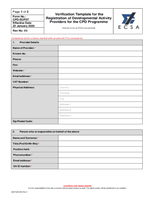 Fillable Online Continuing Professional Development - CPD Forms Fax ...