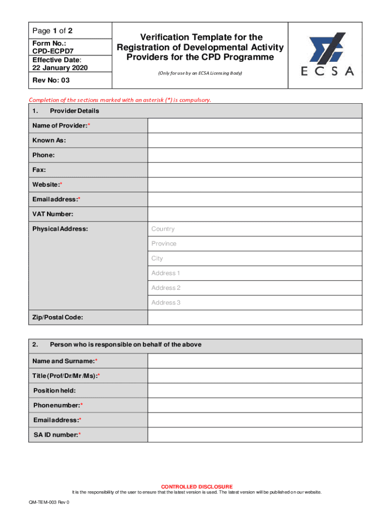 Fillable Online Continuing Professional Development - CPD Forms Fax Email Print - pdfFiller