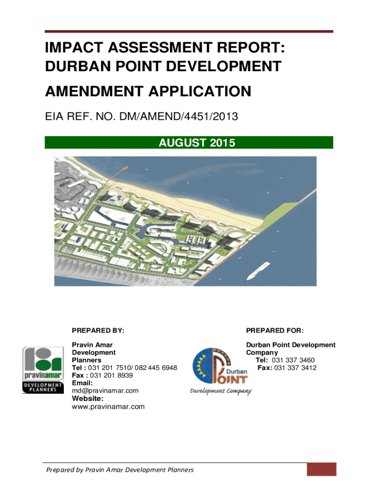 Fillable Online impact assessment report: durban point development ...