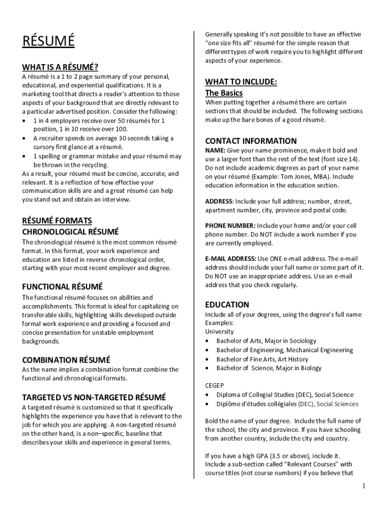 Fillable Online The 5 Essential Parts Of A Resume With Examples Fax fillable-online-the-5-essential-parts-of-a-resume-with-examples-fax