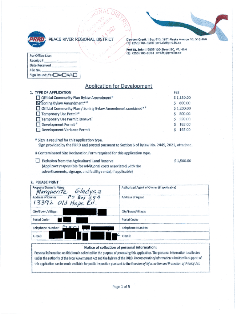 Fillable Online prrd bc Peace River Regional District - Dawson Creek ...