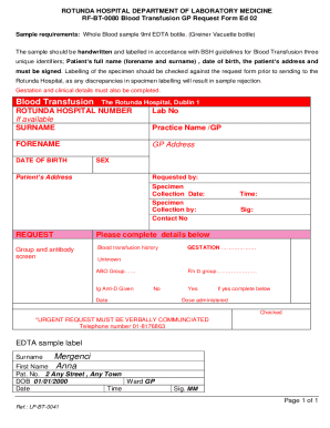 Fillable Online Request forms and samples - NHS National Services ...