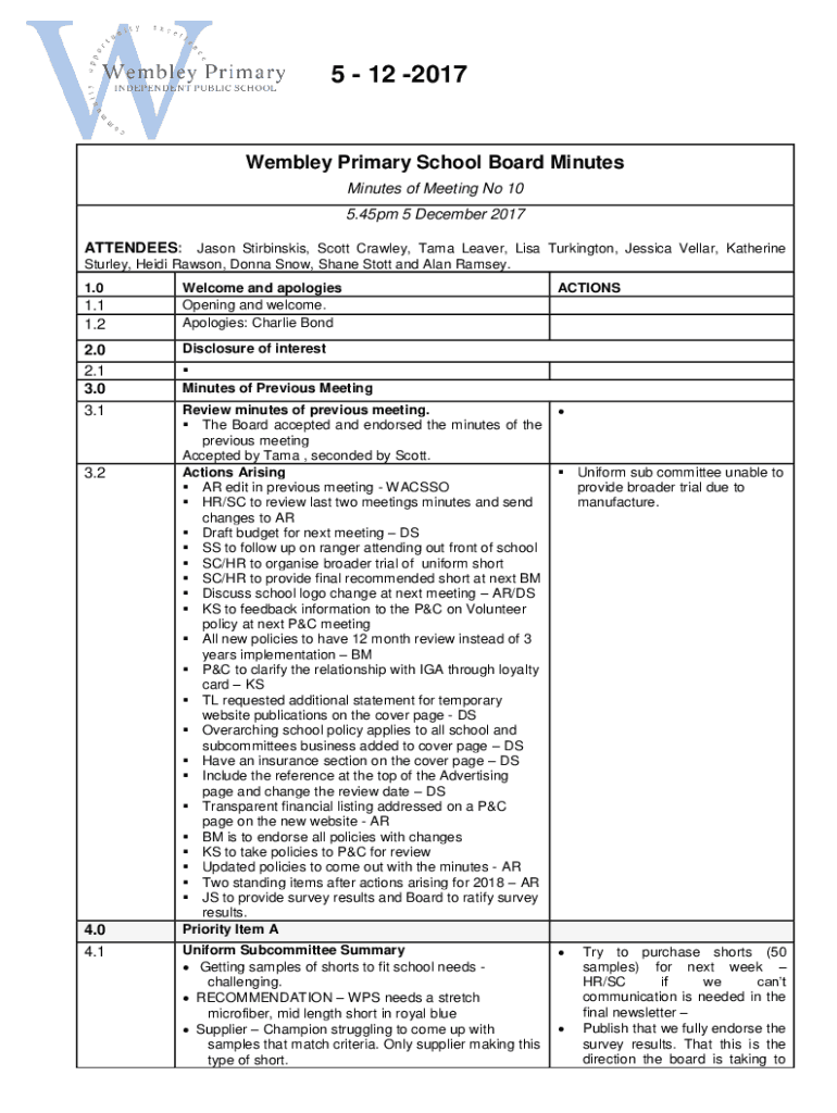 Fillable Online ATTENDEES: Jason Stirbinskis, Scott Crawley, Tama ...