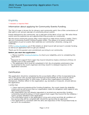 Fillable Online 2022 Event Sponsorship Application Form Fax Email Print ...