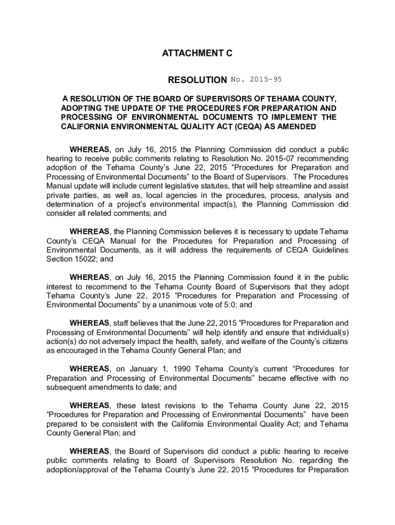 Fillable Online California Environmental Quality Act (CEQA) - Tehama ...