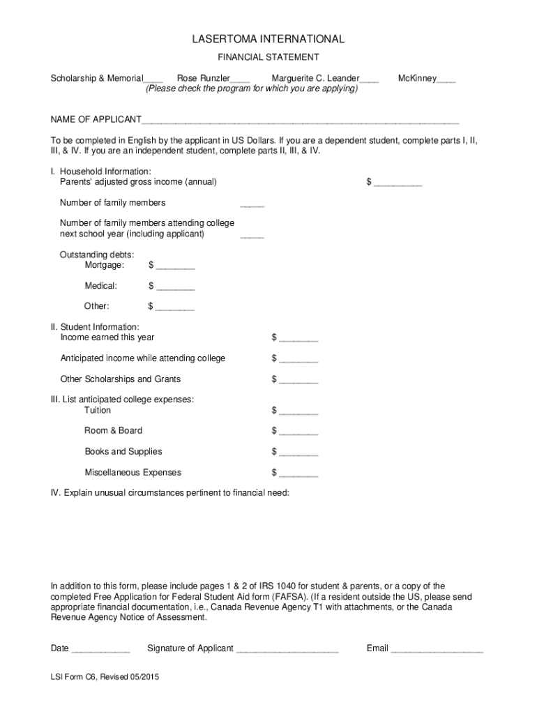 Fillable Online C6-Financial-Statement.docx Fax Email Print - pdfFiller