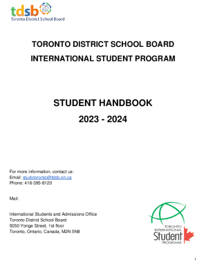 Fillable Online TDSB International Student Programs (TISP) Fax Email ...