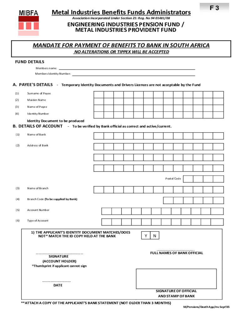 Fillable Online Metal Industries Benefits Funds Administrators Fax ...