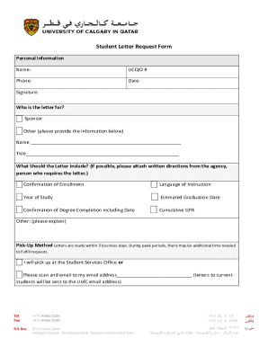 Fillable Online Reference Letter Request Form for Students (Current or ...