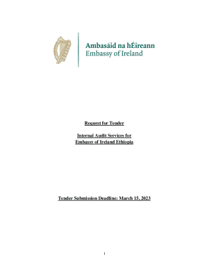 Fillable Online Request for Tenders for Internal Audit Services for ...