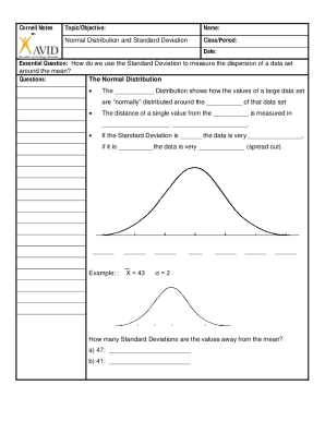 Fillable Online Normal Distribution and Standard Deviation Class/Period: ... Fax Email Print ...