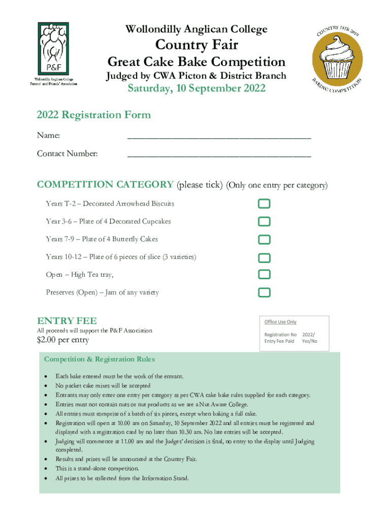 Fillable Online A county fair baking judge explains how to win Best In ...