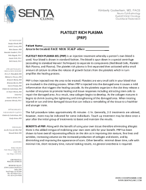 Fillable Online Platelet Rich Plasma Consent.docx Fax Email Print ...