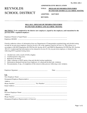 Fillable Online 49 CFR PART 40 DRUG & ALCOHOL TESTING Fax Email Print ...