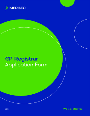 Fillable Online GP Registrar Application Form Fax Email Print - pdfFiller