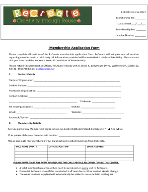 Fillable Online Membership Application Form / Invoice - AHRDMA Fax ...
