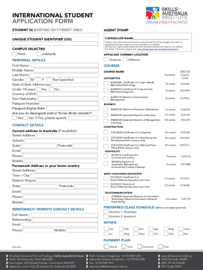 Fillable Online Unique Student Identifier (USI) Application Fax Email ...
