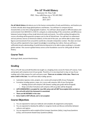 Fillable Online Pre-AP World History Course Text Fax Email Print ...