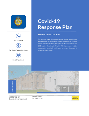 Fillable Online COVID-19 Strategic Preparedness and Response Plan ...