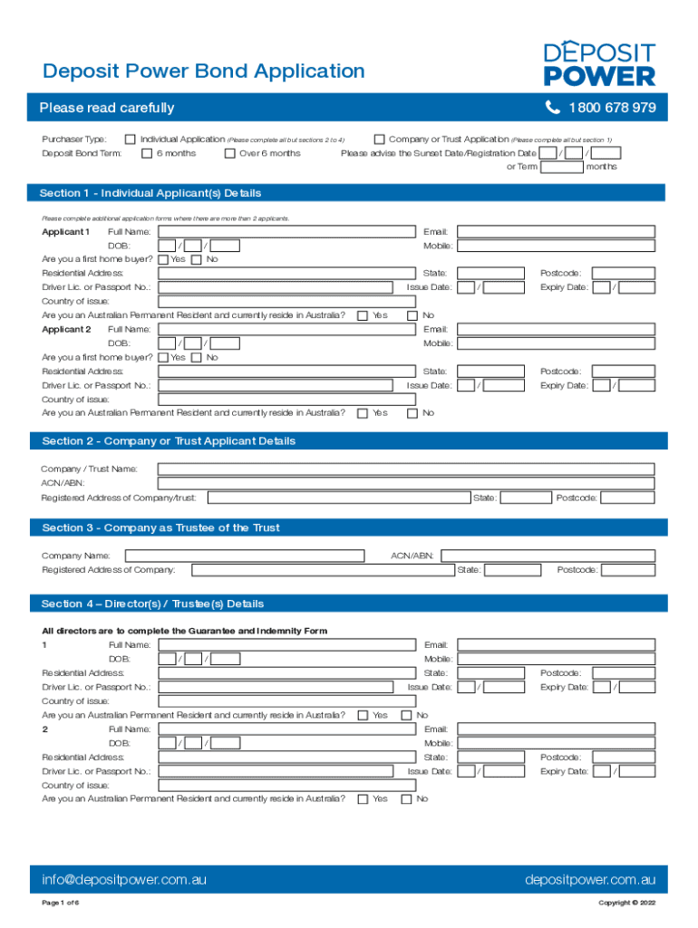 Fillable Online Deposit Power - We provide Digital Deposit Bonds ...