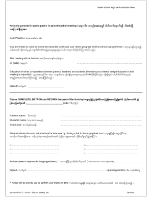 Fillable Online Multilingual School Notices Form 2 update .doc Fax ...