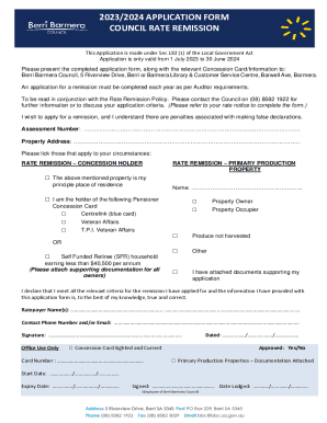 Fillable Online Rate-Remission-Application-Form- ... Fax Email Print ...