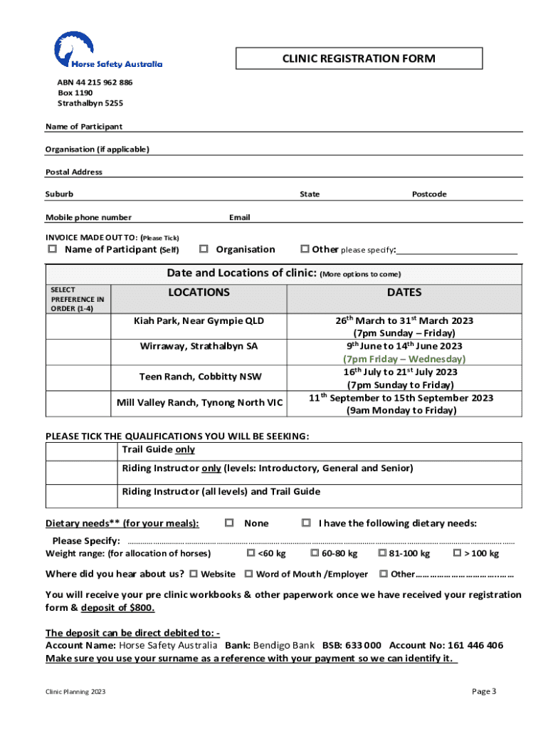 Fillable Online Horse Safety Australiaimproving safety in horse riding ...