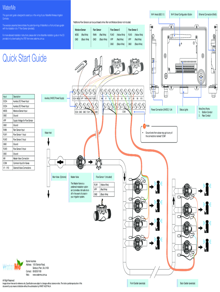 Fillable Online WaterMeWireless Irrigation Controller(Wireless Version) ... Fax Email Print ...