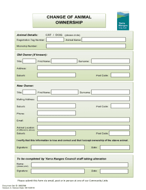 Fillable Online ECM3852598v4Change of Ownership form. Change of ...