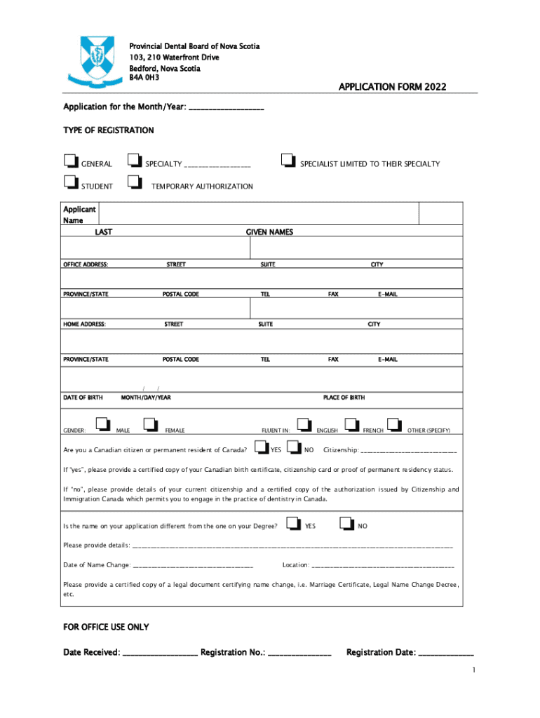 Fillable Online Temporary Authorization for DentistsApplicants Fax ...