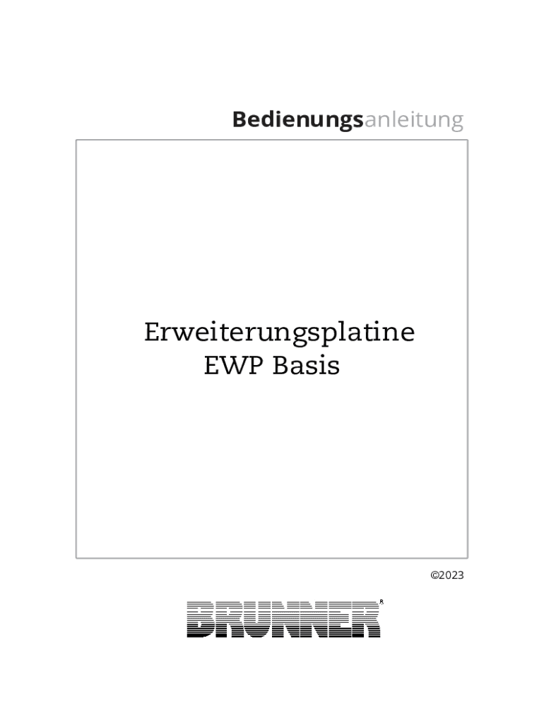 Ausfüllbar Online Erweiterungsplatine EWP Basis Fax Email Drucken - pdfFiller