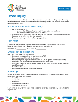Fillable Online PCH-Head-injury-Fact-Sheet.pdf Fax Email Print - pdfFiller