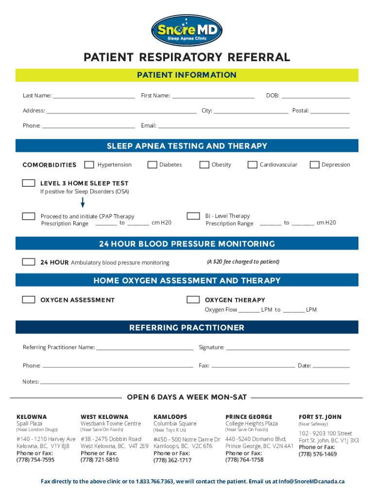 Fillable Online Sleep apnea - Diagnosis and treatment Fax Email Print ...