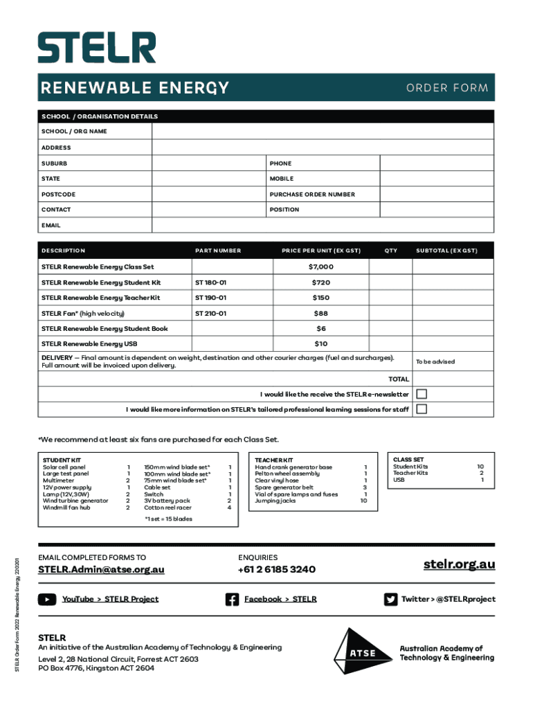Fillable Online RENEWABLE ENERGY Fax Email Print - pdfFiller